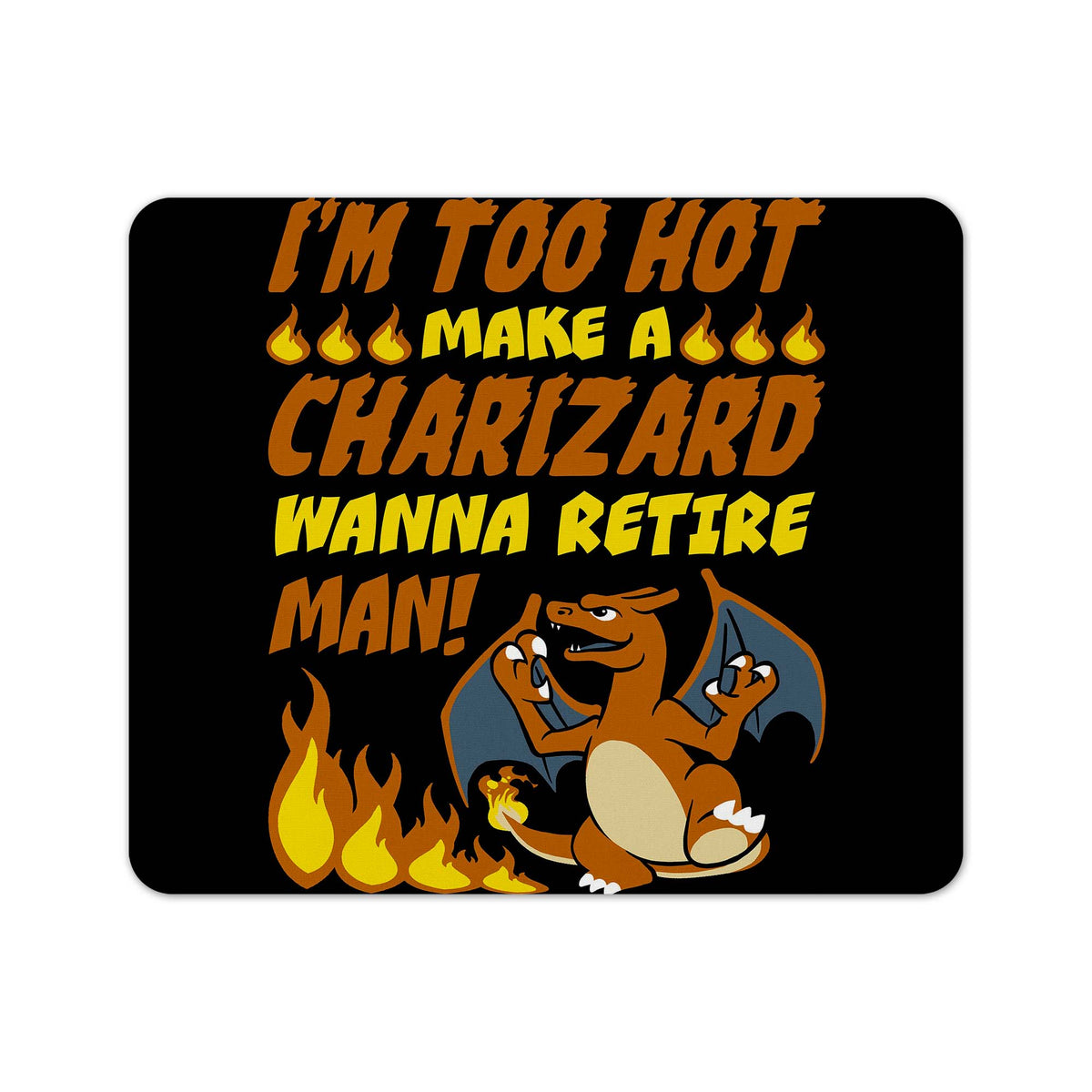 Charizard Funk Mouse Pad - Mouse Pad | Nurd Tyme — Nurdtyme LLC