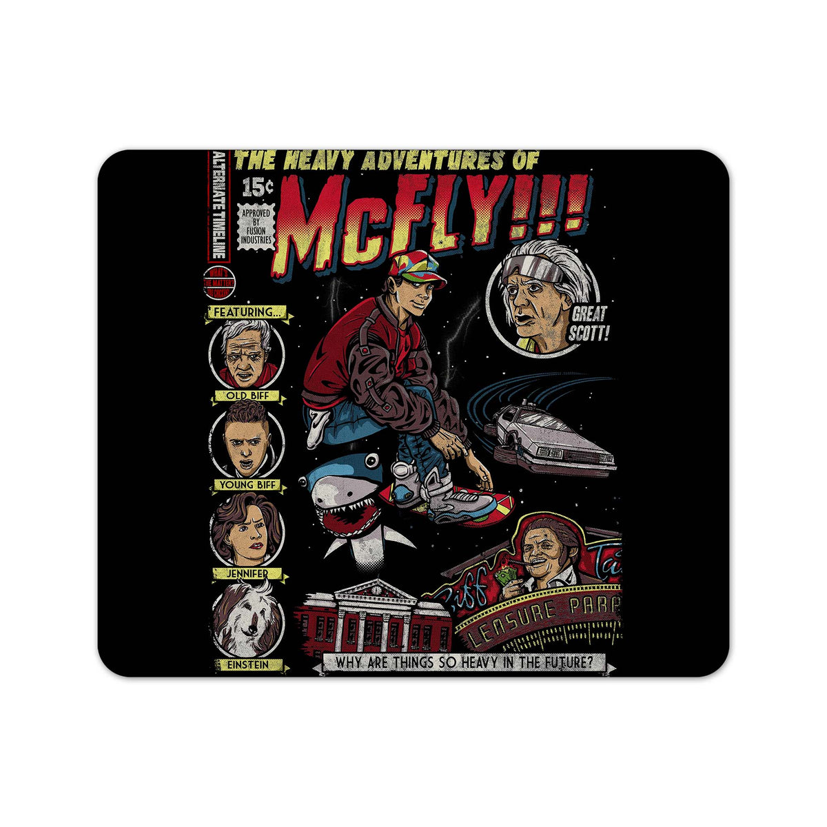 Heavy Adventures Of Mcfly! Mouse Pad - Mouse Pad | Nurd Tyme — Nurdtyme LLC