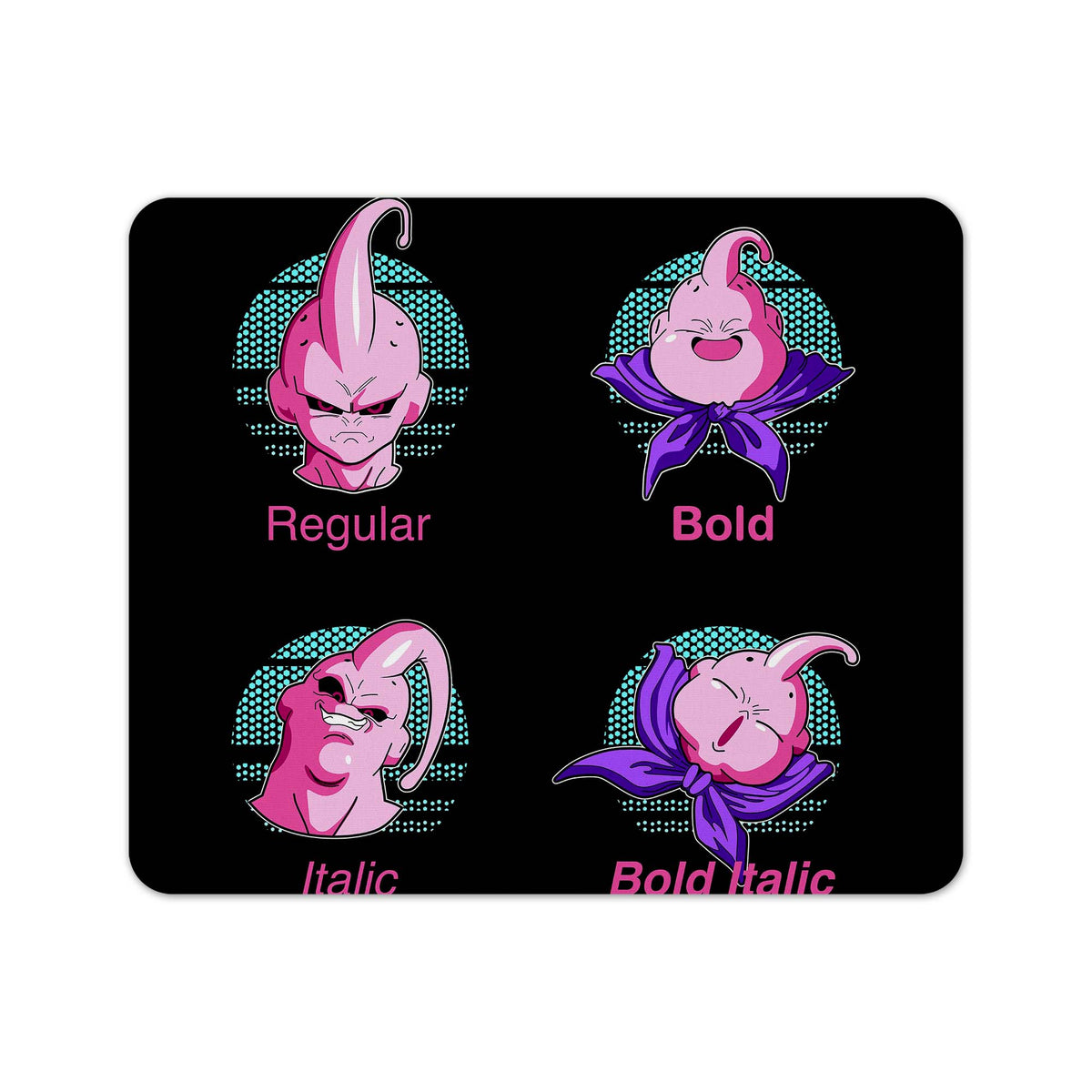 Majin Fonts Mouse Pad - Mousepad | Nurd Tyme — Nurdtyme LLC