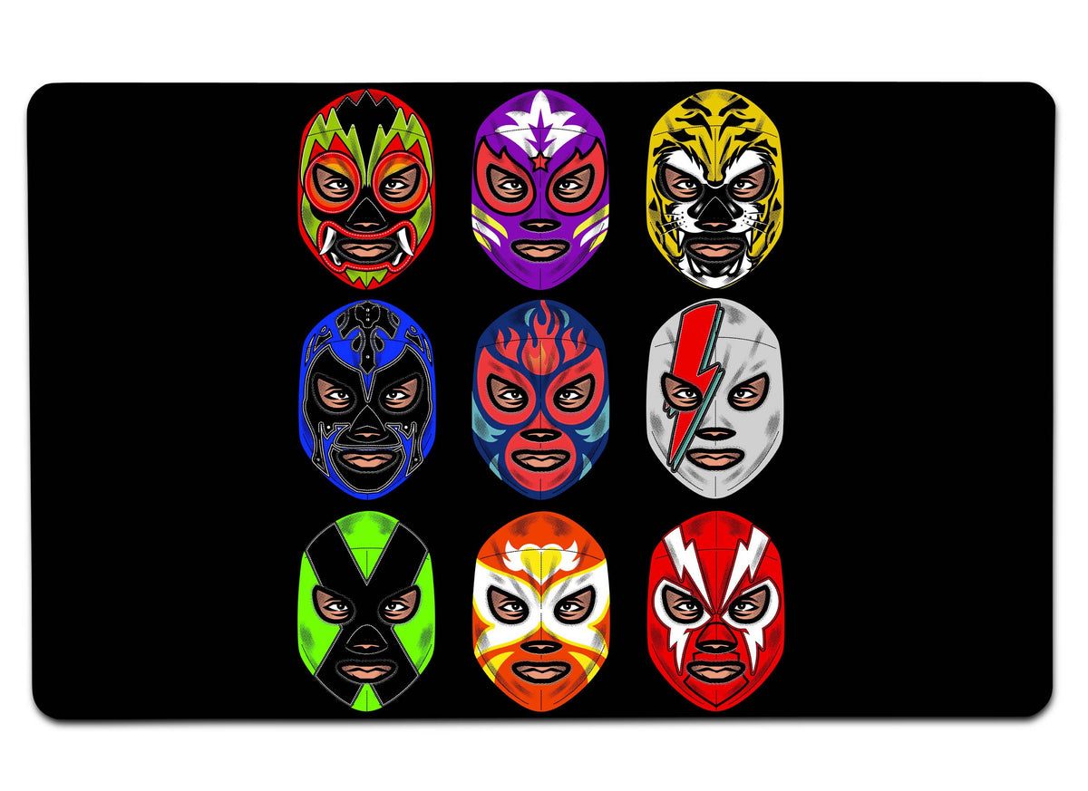 Mexican Masks Large Mouse Pad - Large Mouse Pad | Nurd Tyme — Nurdtyme LLC