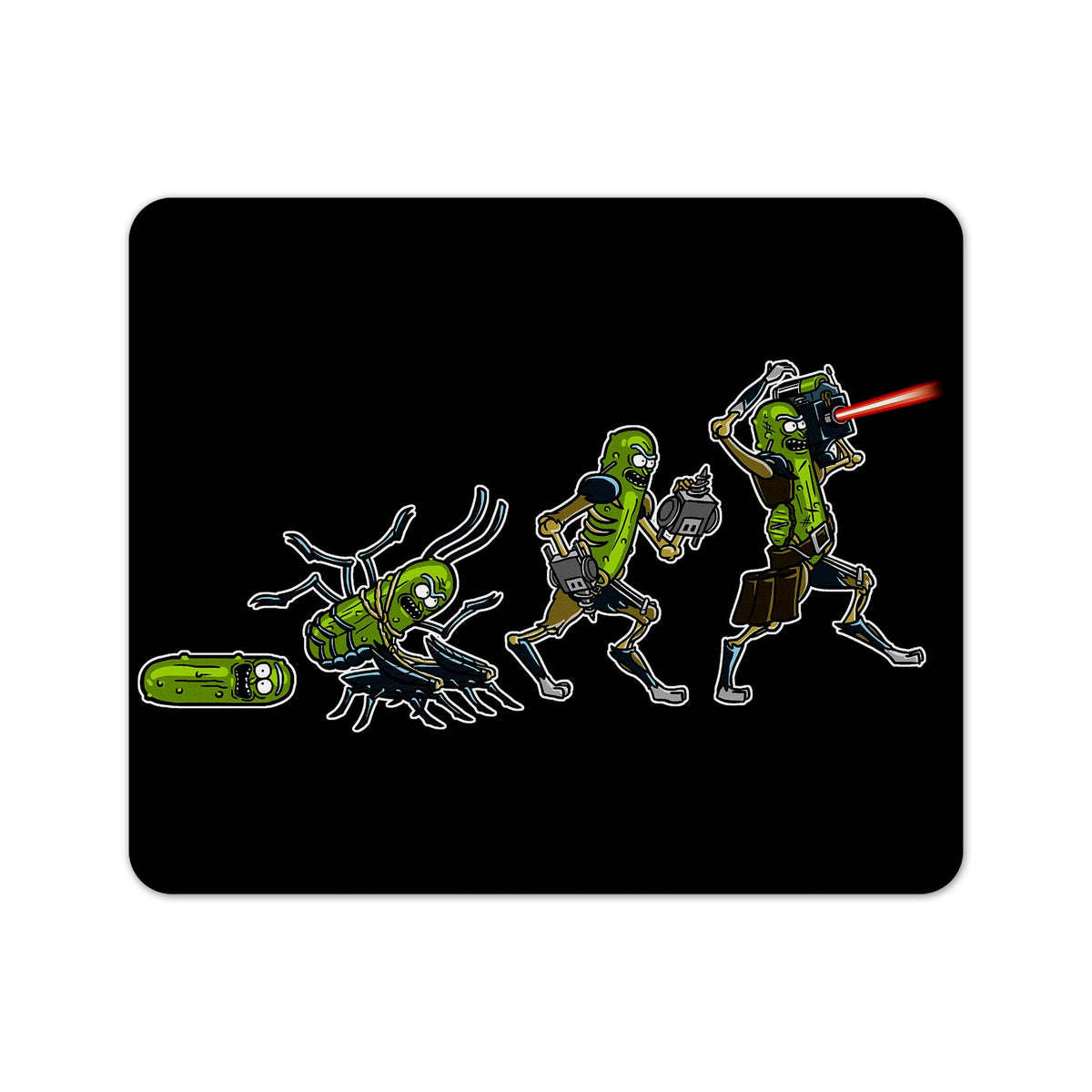 Pickle Evolution Mouse Pad - Mouse Pad | Nurd Tyme — Nurdtyme LLC