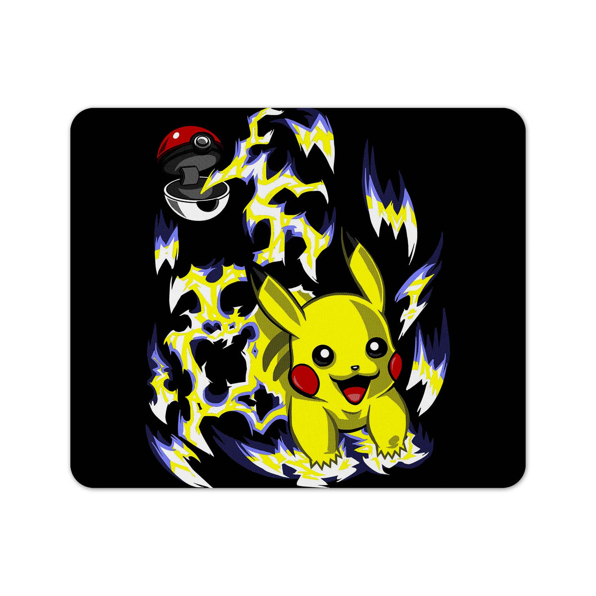 Pikachu Pokeball Mouse Pad - Mouse Pad | Nurd Tyme — Nurdtyme LLC