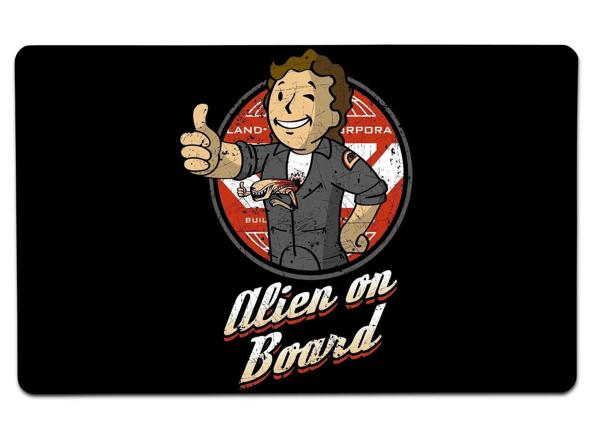 Alien on Board Large Mouse Pad - Large Mouse Pad | Nurd Tyme — Nurdtyme LLC