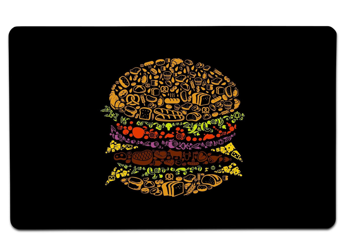 Burger Large Mouse Pad - Large Mouse Pad | Nurd Tyme — Nurdtyme LLC