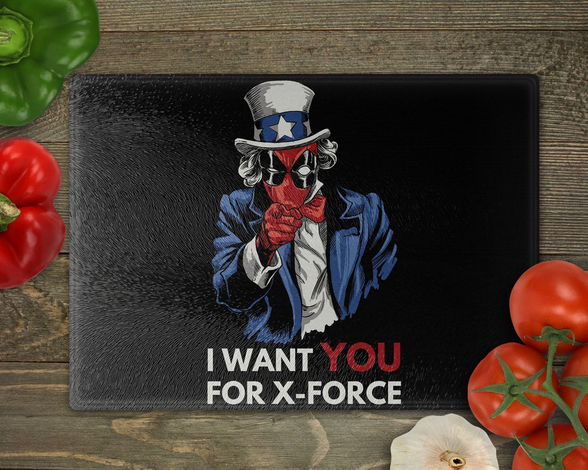 Deadpool X Force Cutting Board - Cutting Boards | Nurd Tyme — Nurdtyme LLC