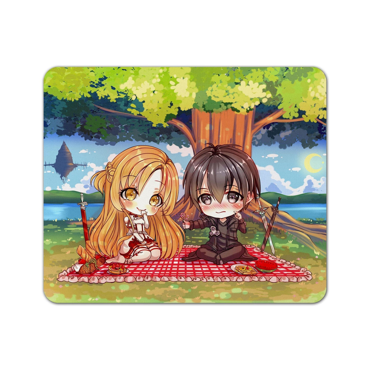 Kirito and Asuna Chibi Mouse Pad - Mousepad | Nurd Tyme — Nurdtyme LLC