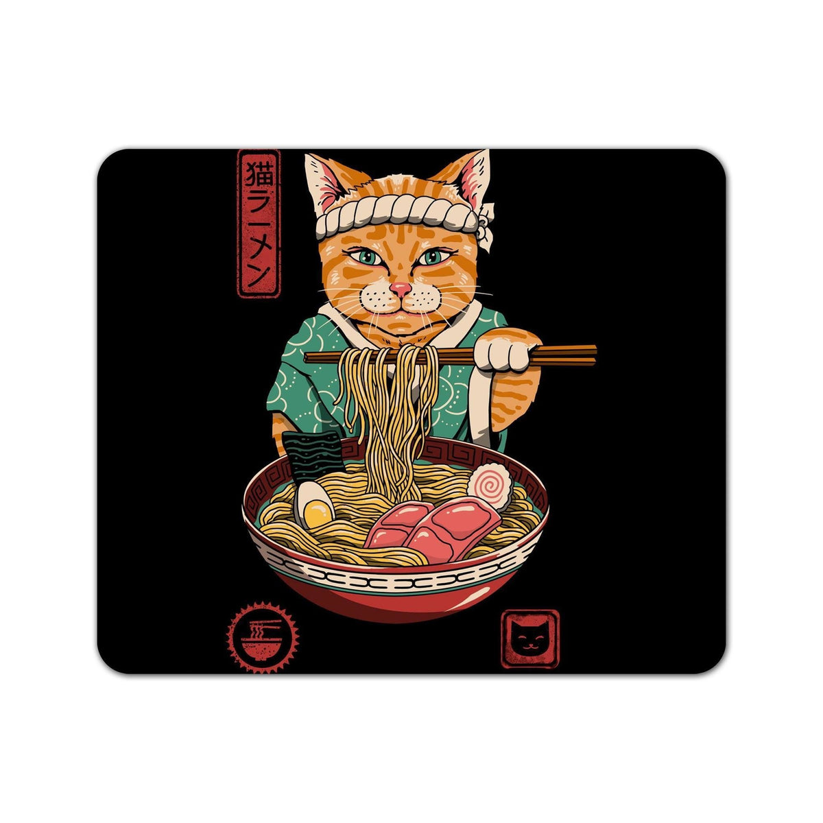 Neko Ramen Mouse Pad - Mousepad | Nurd Tyme — Nurdtyme LLC