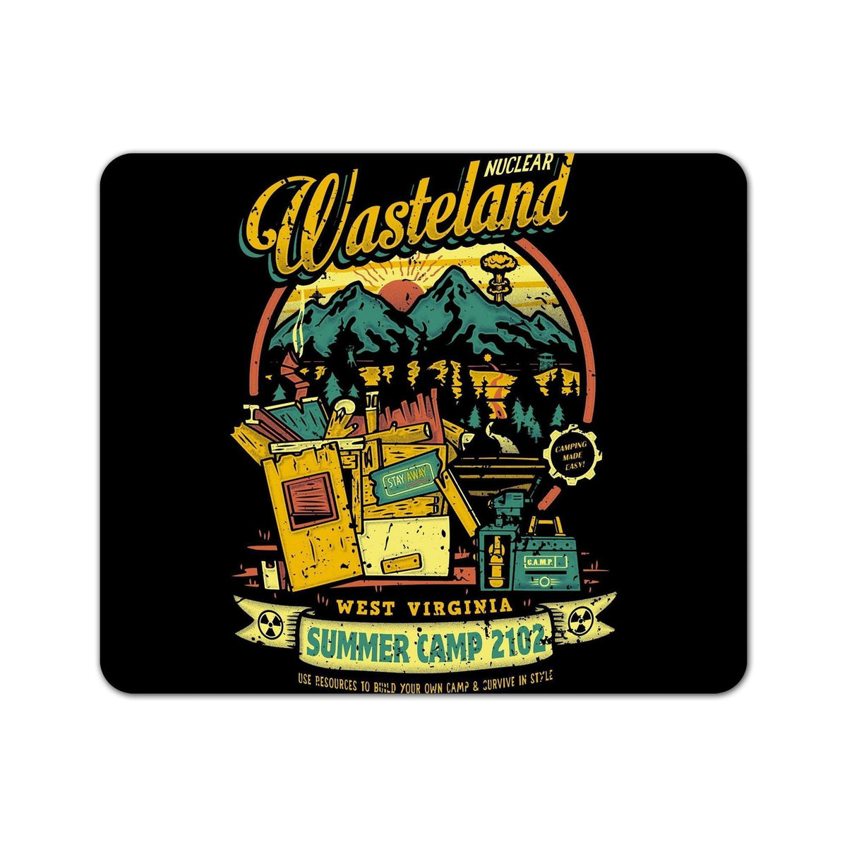 Nuclear Summer Camp Mouse Pad - Mousepad | Nurd Tyme — Nurdtyme LLC