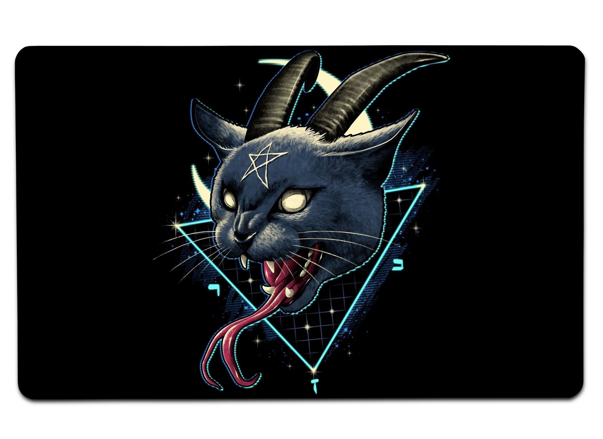 Rad Devil Cat Large Mouse Pad - Large Mouse Pad | Nurd Tyme — Nurdtyme LLC
