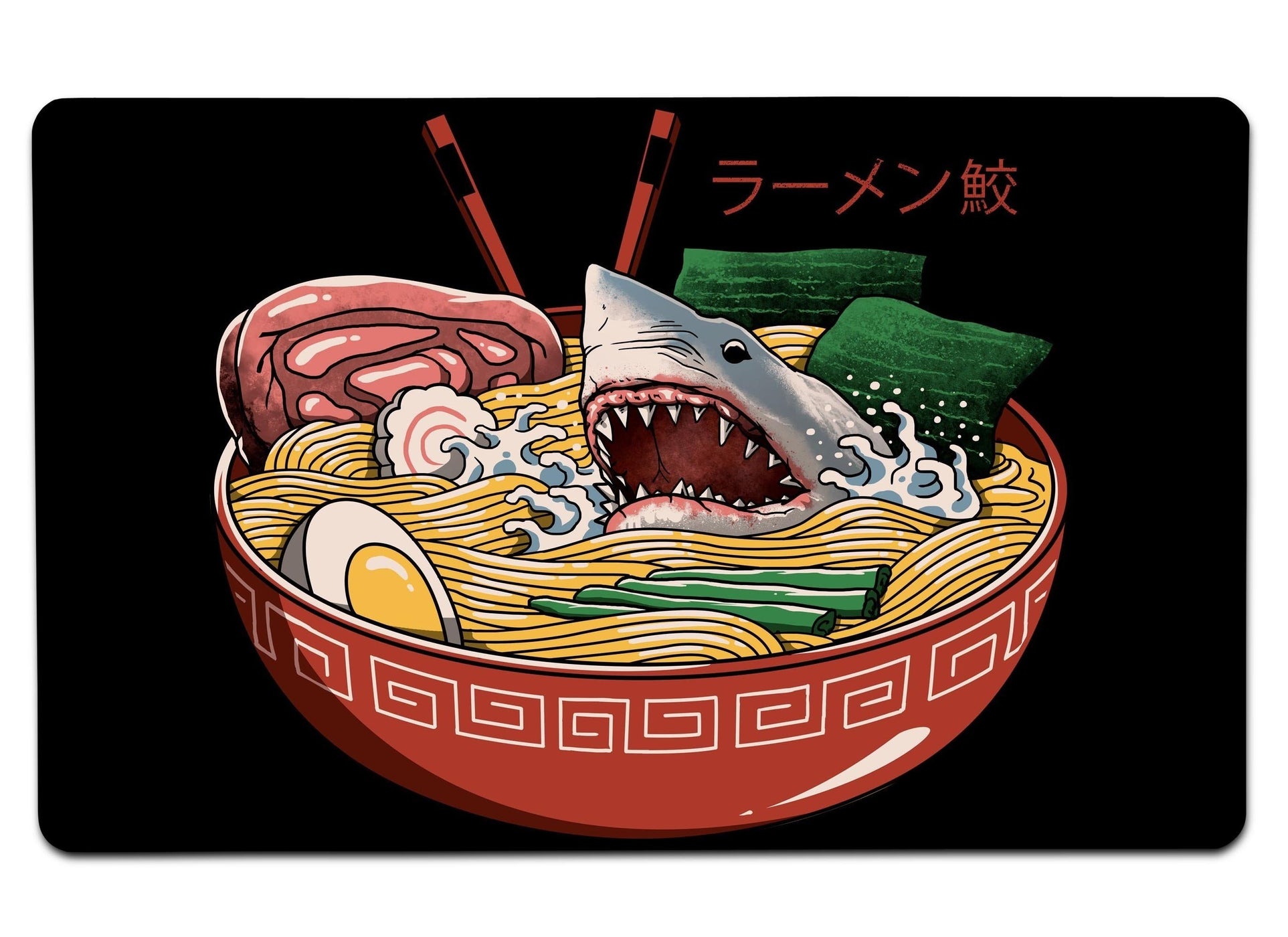 Ramen Shark Large Mouse Pad - Large Mouse Pad | Nurd Tyme — Nurdtyme LLC