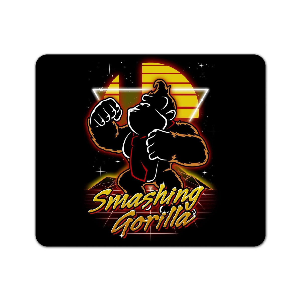 Retro Smashing Gorilla Mouse Pad - Mousepad | Nurd Tyme — Nurdtyme LLC