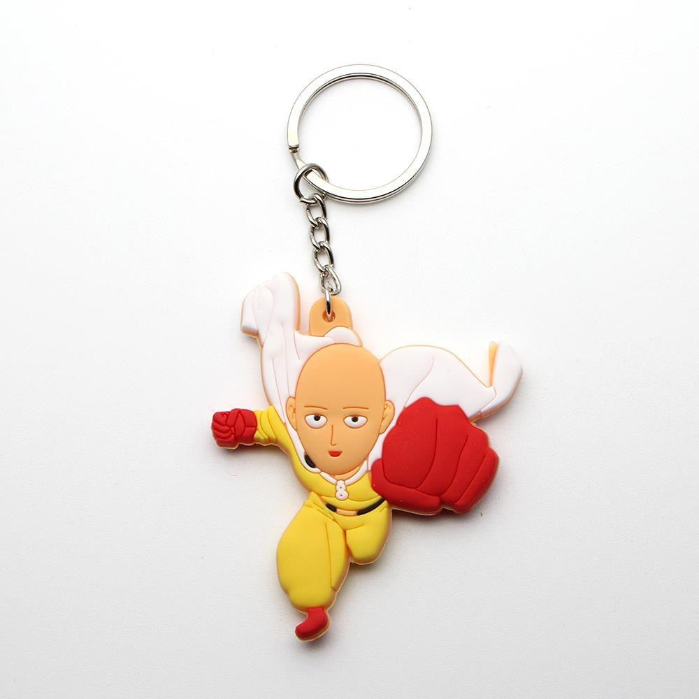 Saitama #2 One Punch Man PVC Anime Keychain key chain Pendant ...
