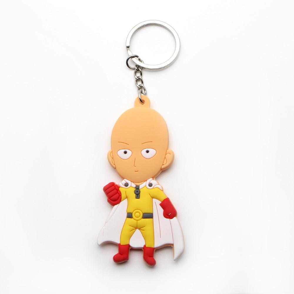 Saitama One Punch Man PVC Anime Keychain key chain Pendant - Keychain ...