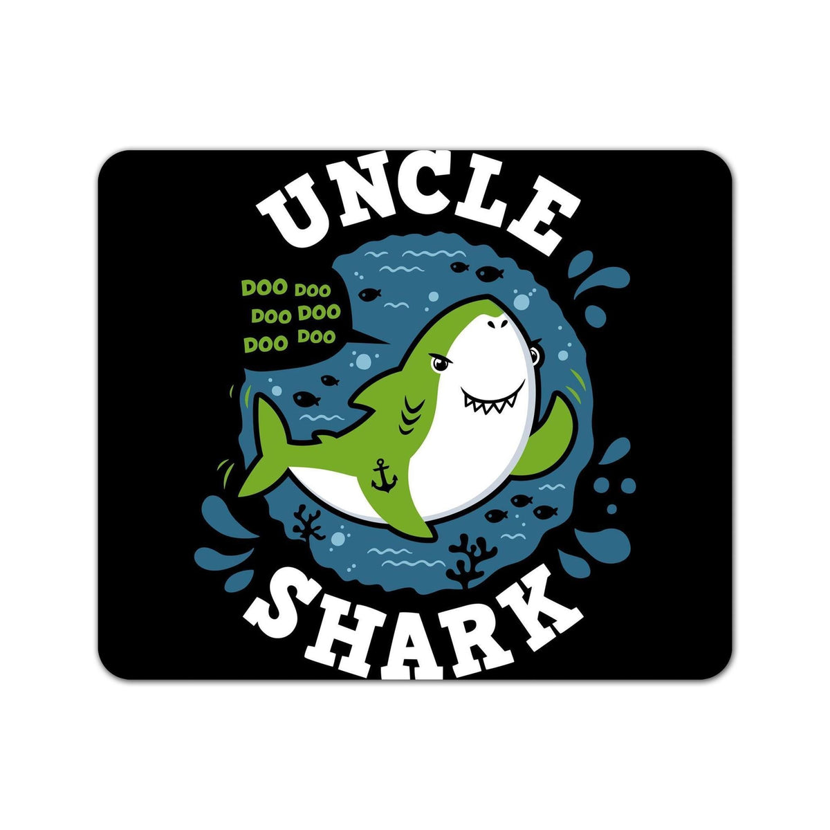 Shark Family Uncle Mouse Pad - Mousepad | Nurd Tyme — Nurdtyme LLC