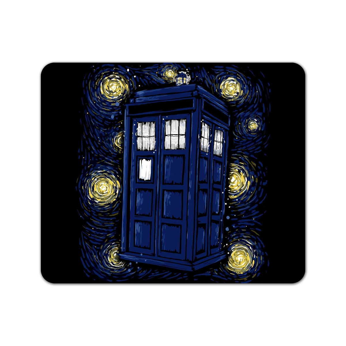Starry Tardis Mouse Pad - Mousepad | Nurd Tyme — Nurdtyme LLC