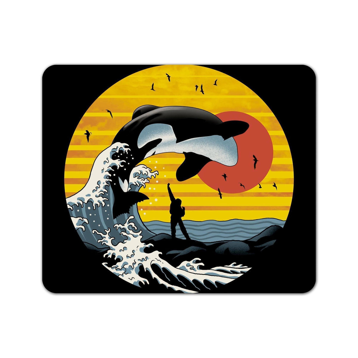 The Great Killer Whale Mouse Pad - Mousepad | Nurd Tyme — Nurdtyme LLC