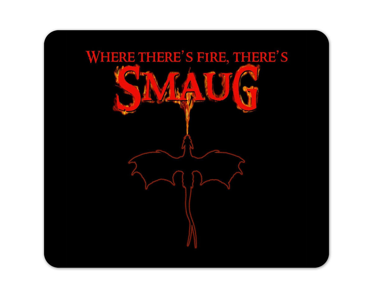 Where Theres Fire Theres Smaug Mouse Pad - Mouse Pad | Nurd Tyme — Nurdtyme LLC